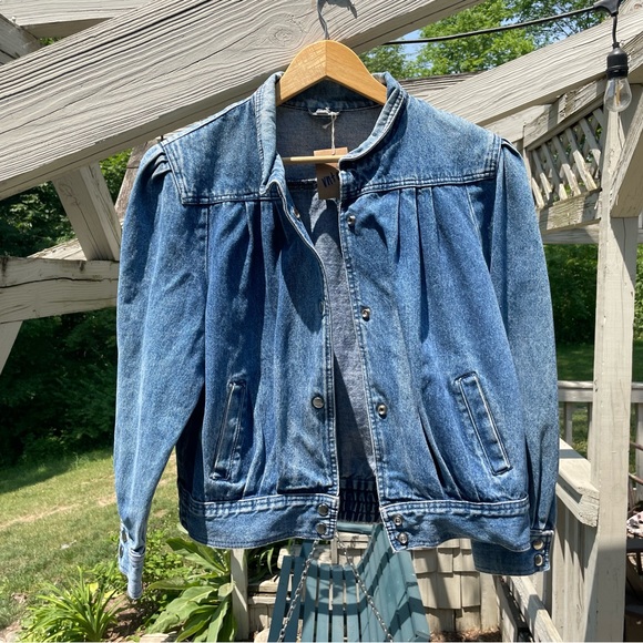 Jackets & Coats | Vintage Denim Bomber Jacket | Poshmark